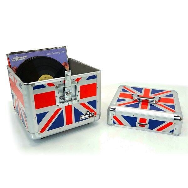 Gorilla LP100 12" Vinyl Record Storage Box Case Union Jack